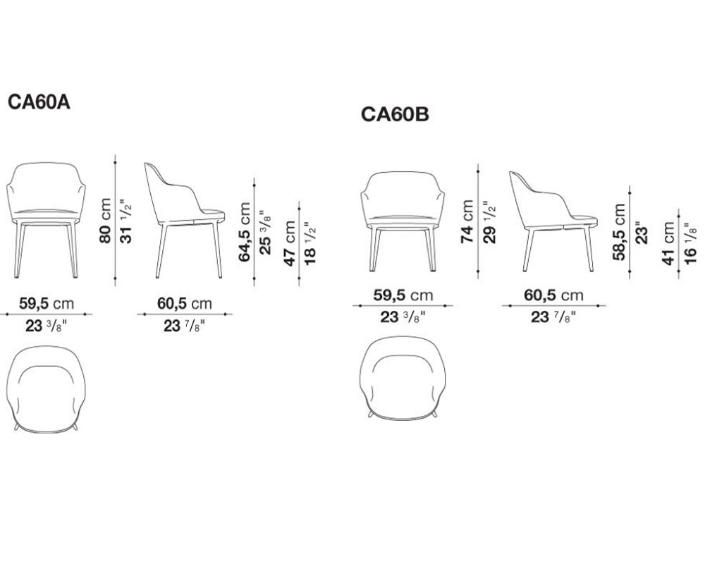 Caratos chair with armrest by Maxalto. Deisgn by Antonio Citterio ...